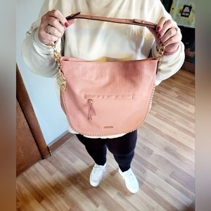 Jessica Simpson | Bags | Jessica Simpson Pink Shoulder Bag Trimmed In ...